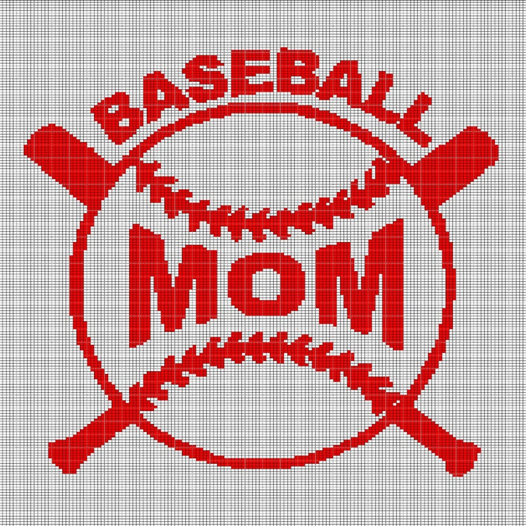 Baseball Mom 2 Crochet Afghan Pattern Graph - Etsy