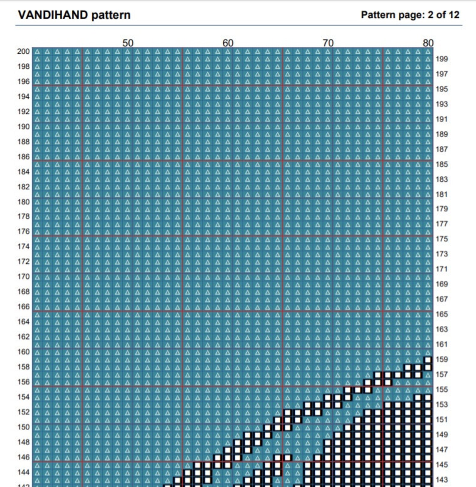 Sea Turtle 2 Crochet Afghan Pattern Graph - Etsy