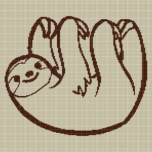Sloth 2 Crochet Afghan Pattern Graph - Etsy