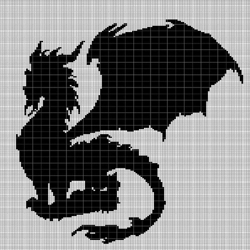 Dragon 5 Crochet Afghan Pattern Graph - Etsy