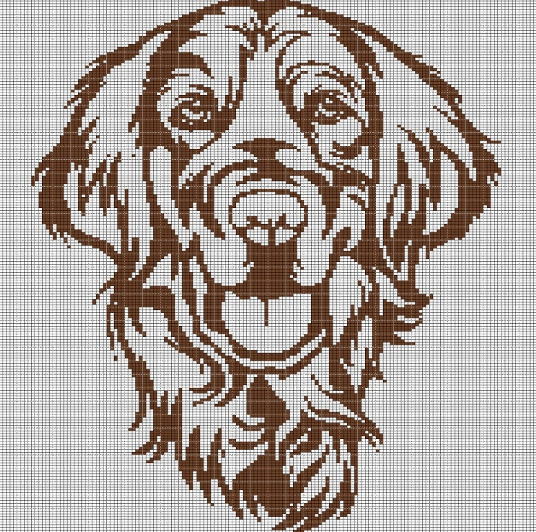 Dog Head 14 Crochet Afghan Pattern Graph - Etsy