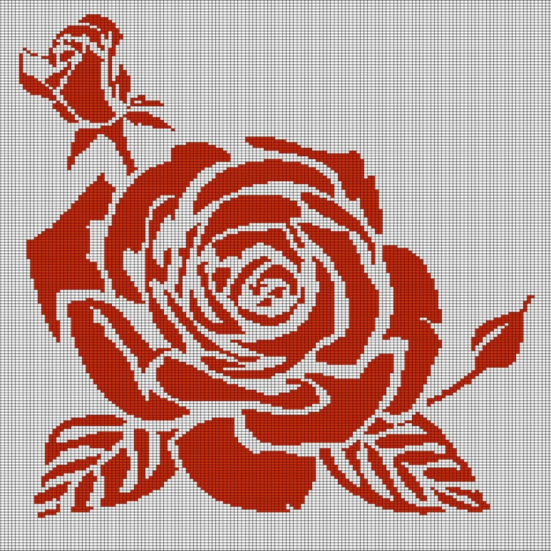 Roses Crochet Afghan Pattern Graph - Etsy