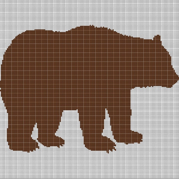 Crochet Bear Motif - Etsy UK