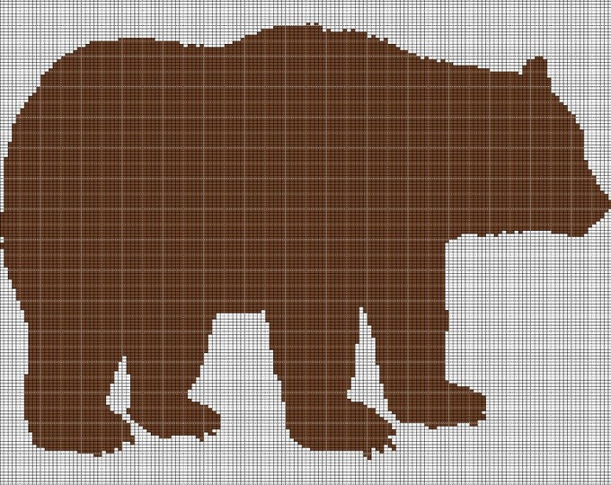 Bear Crochet Afghan Pattern Graph - Etsy