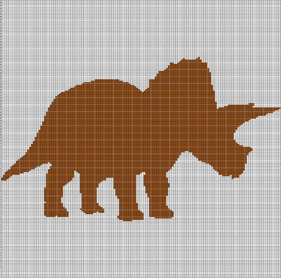 Dinosaur 2 Crochet Afghan Pattern Graph - Etsy