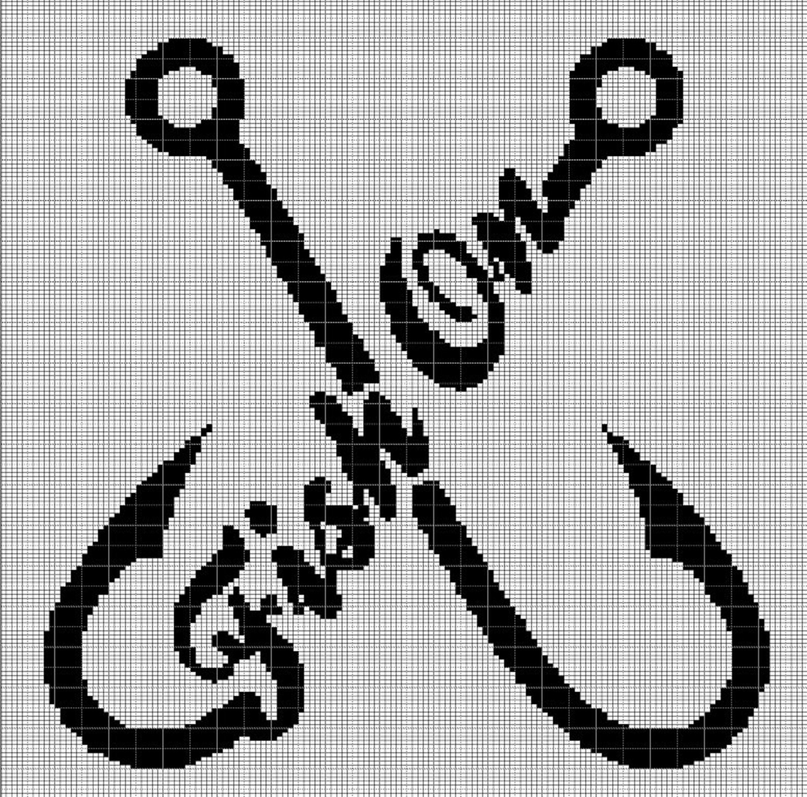 Fish on Crochet Afghan Pattern Graph - Etsy