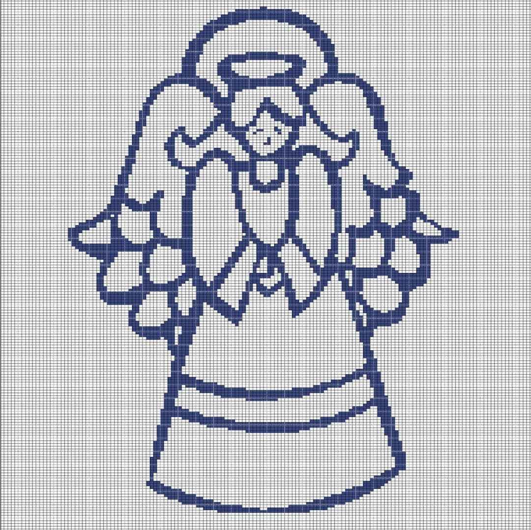 Blue Angel Crochet Afghan Pattern Graph - Etsy