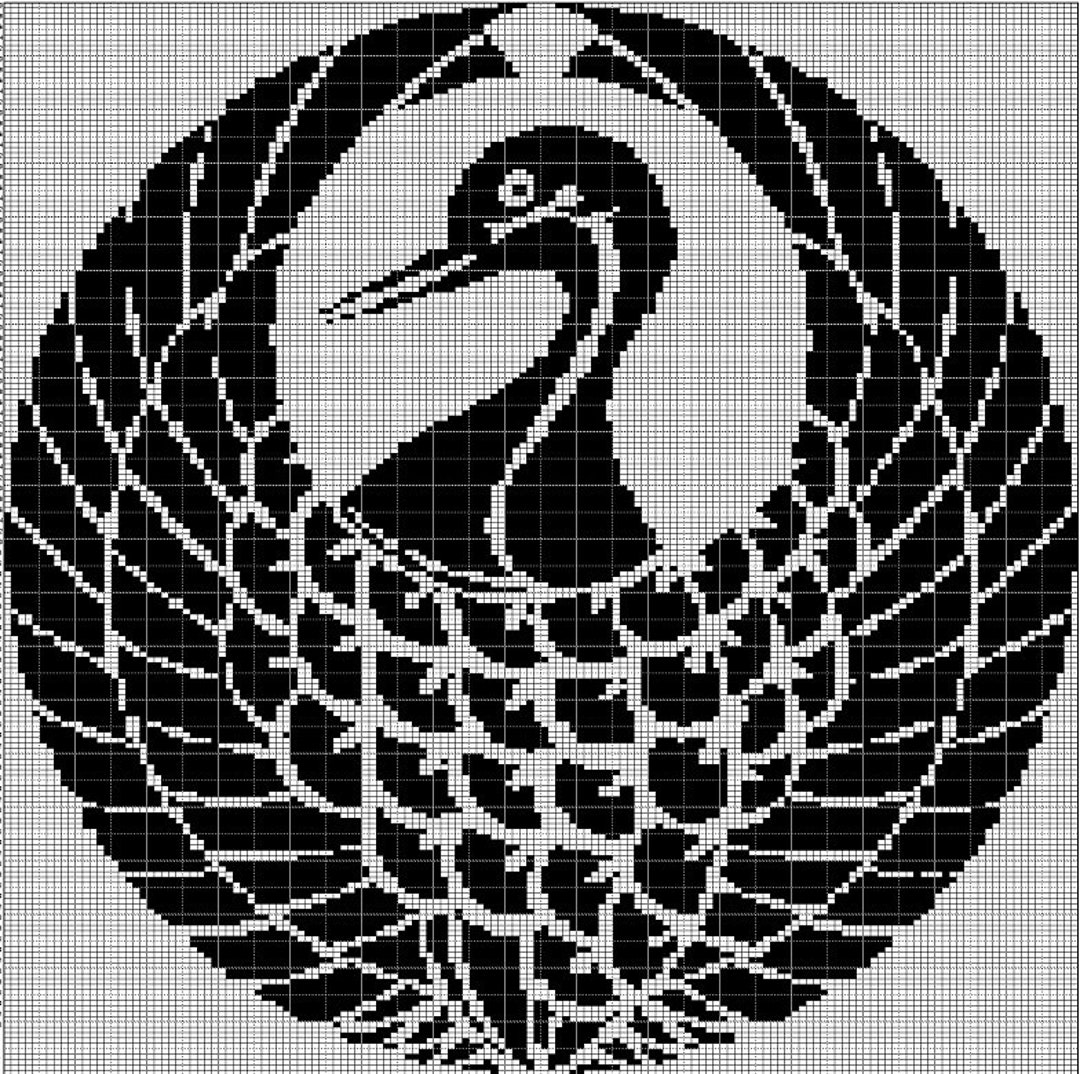 Crane Bird Crochet Afghan Pattern Graph - Etsy