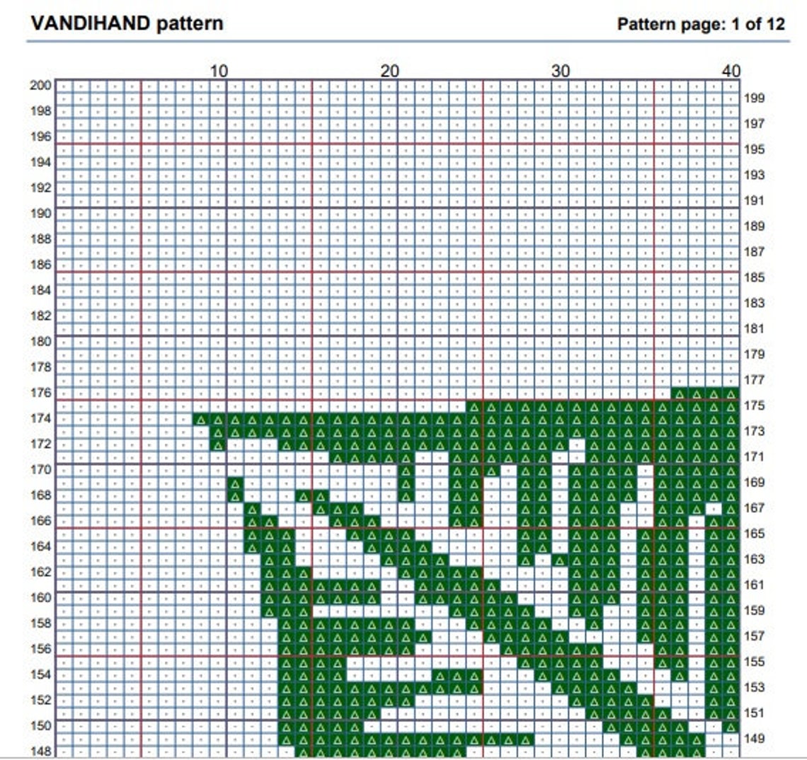 Leaves 2 Crochet Afghan Pattern Graph - Etsy