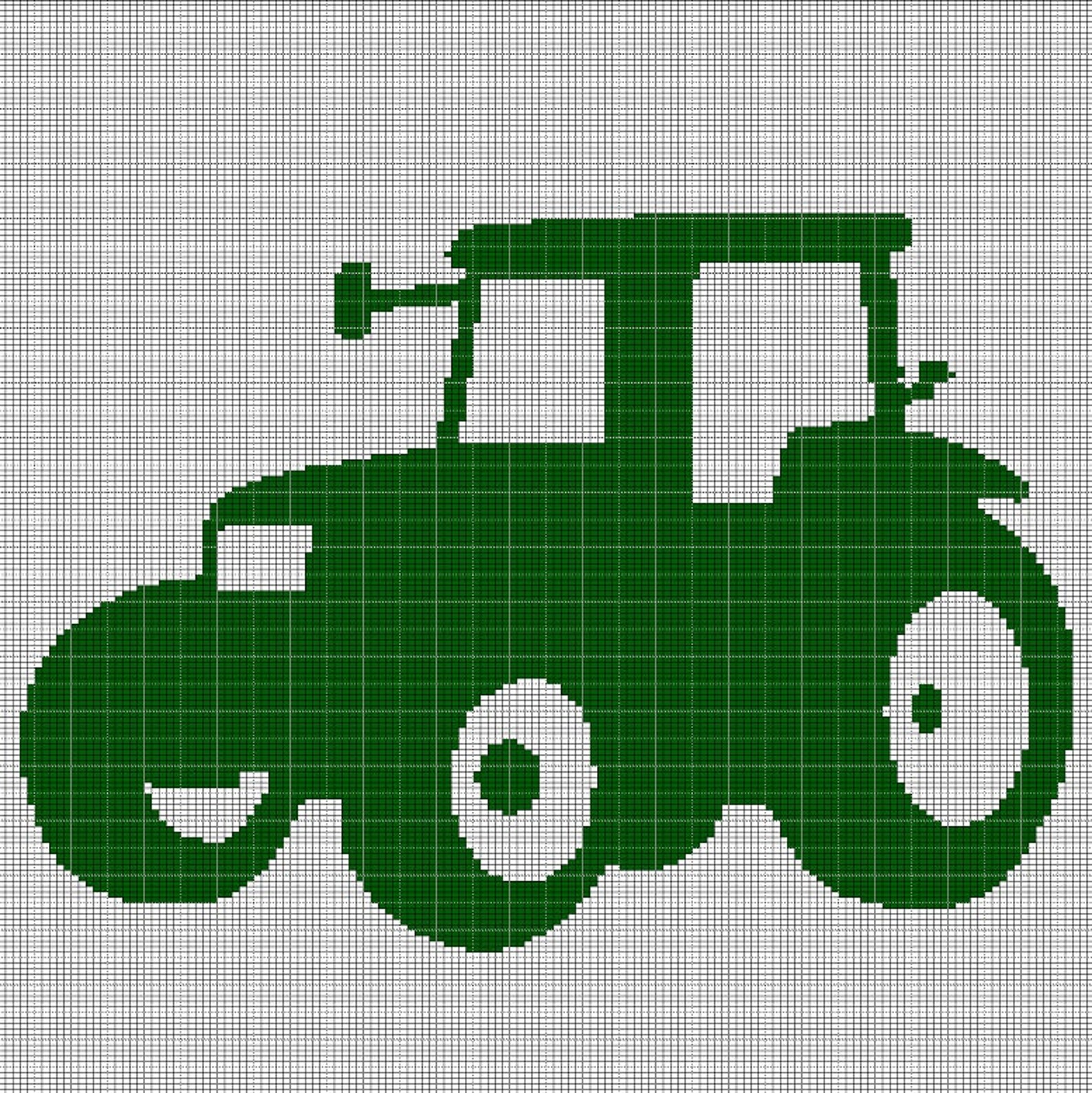 Tractor 4 Crochet Afghan Pattern Graph - Etsy