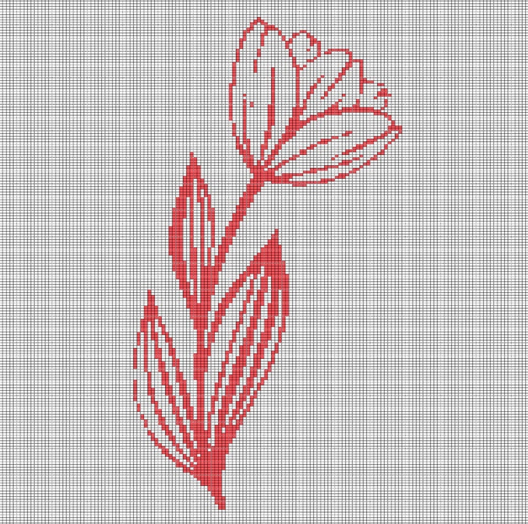 Tulip Crochet Afghan Pattern Graph - Etsy