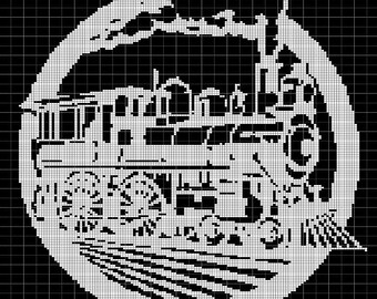 Filet Train Blanket Crochet Pattern PDF FILE ONLY the - Etsy