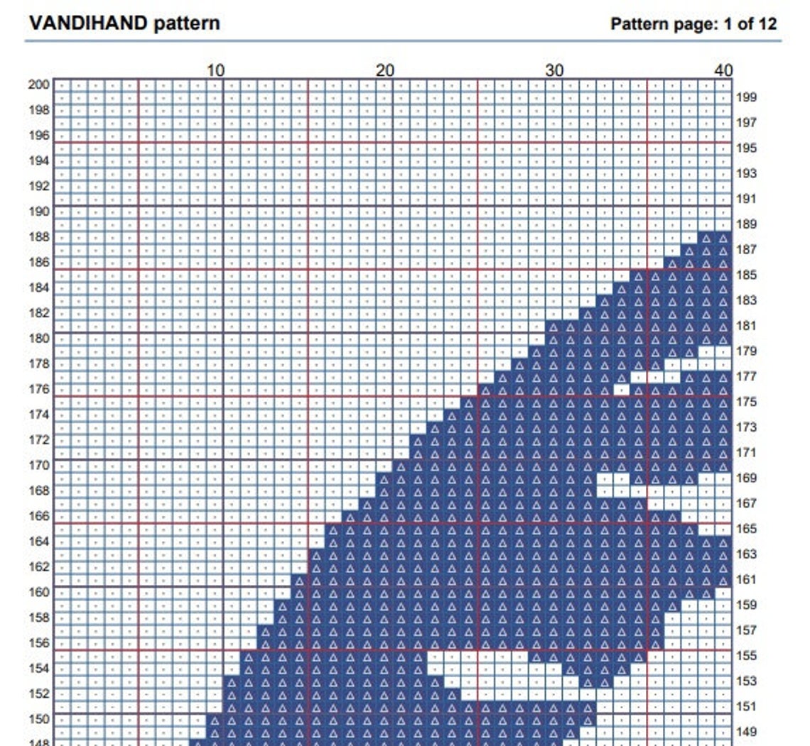 Star 2 Crochet Afghan Pattern Graph - Etsy