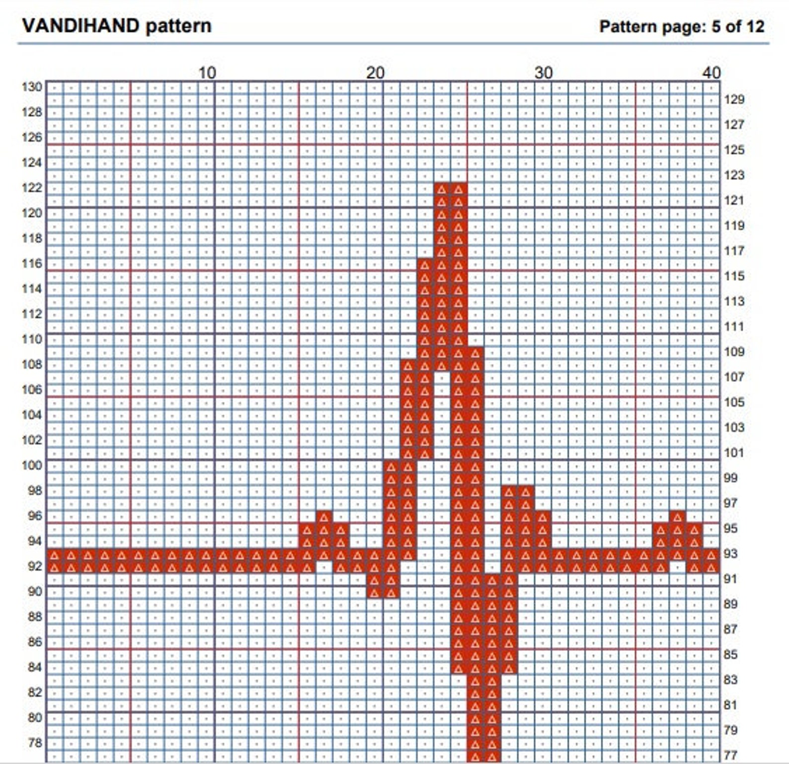 Heartbeat Crochet Afghan Pattern Graph - Etsy