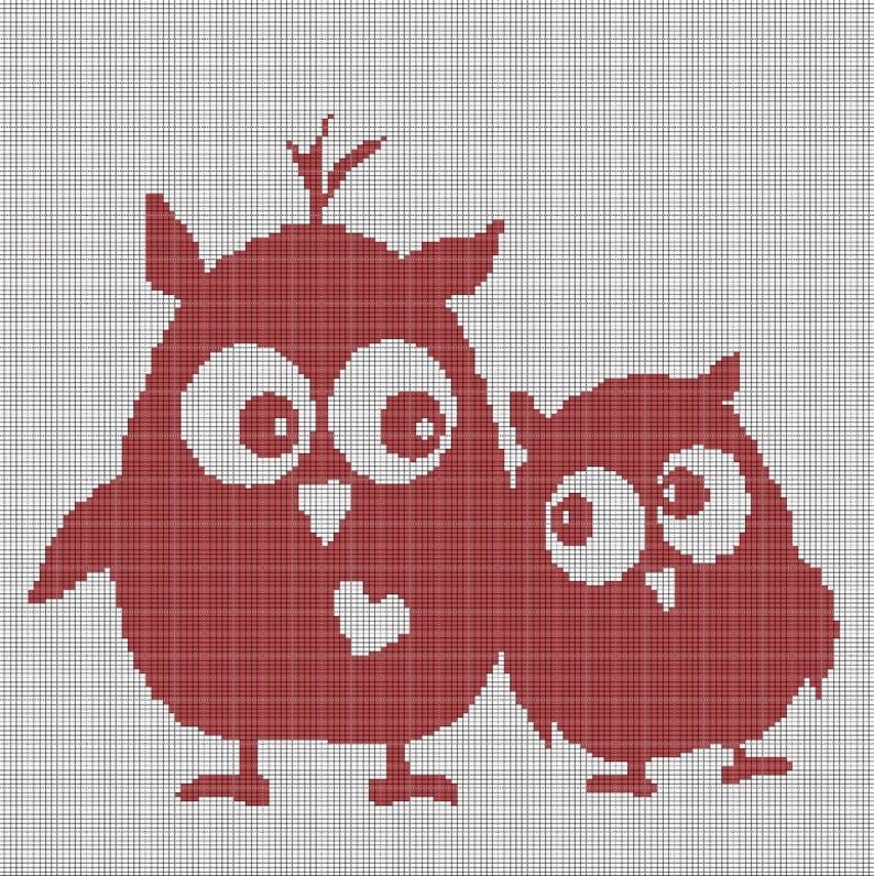Owls Crochet Afghan Pattern Graph - Etsy