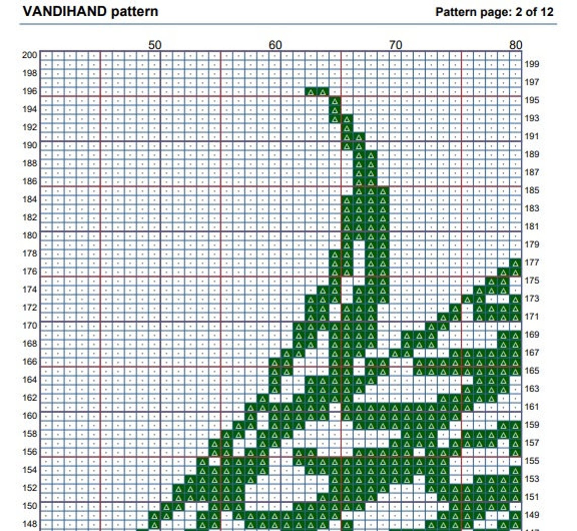 Green Dragon Crochet Afghan Pattern Graph | Etsy