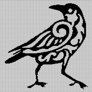 Art Raven Crochet Afghan Pattern Graph - Etsy