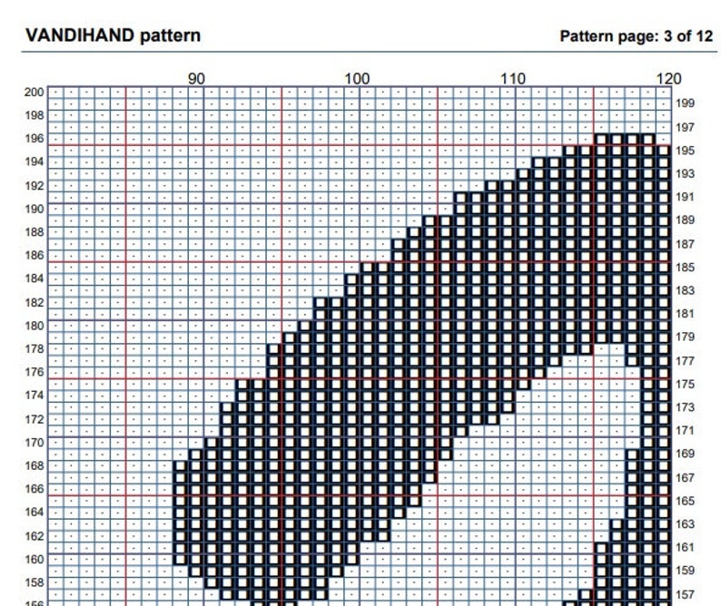 Kitty 2crochet Afghan Pattern Graph - Etsy