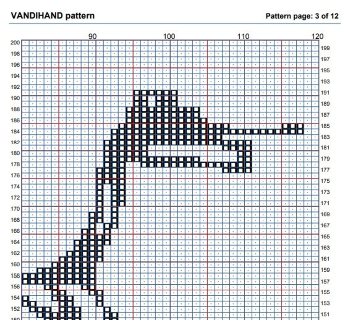 Motor 4 Crochet Afghan Pattern Graph - Etsy