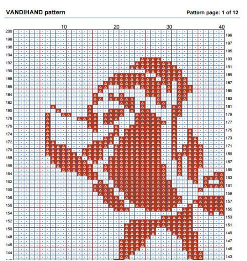 Roses Crochet Afghan Pattern Graph | Etsy