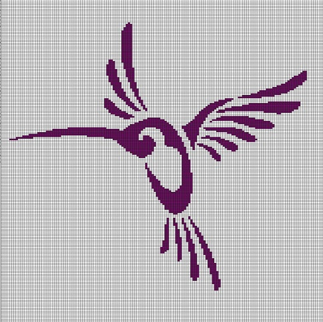 Hummingbird Crochet Afghan Pattern Graph - Etsy