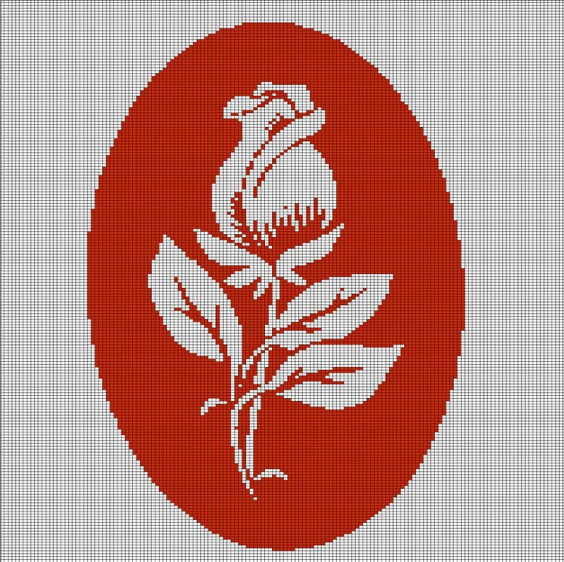 Oval Rose Crochet Afghan Pattern Graph | Etsy