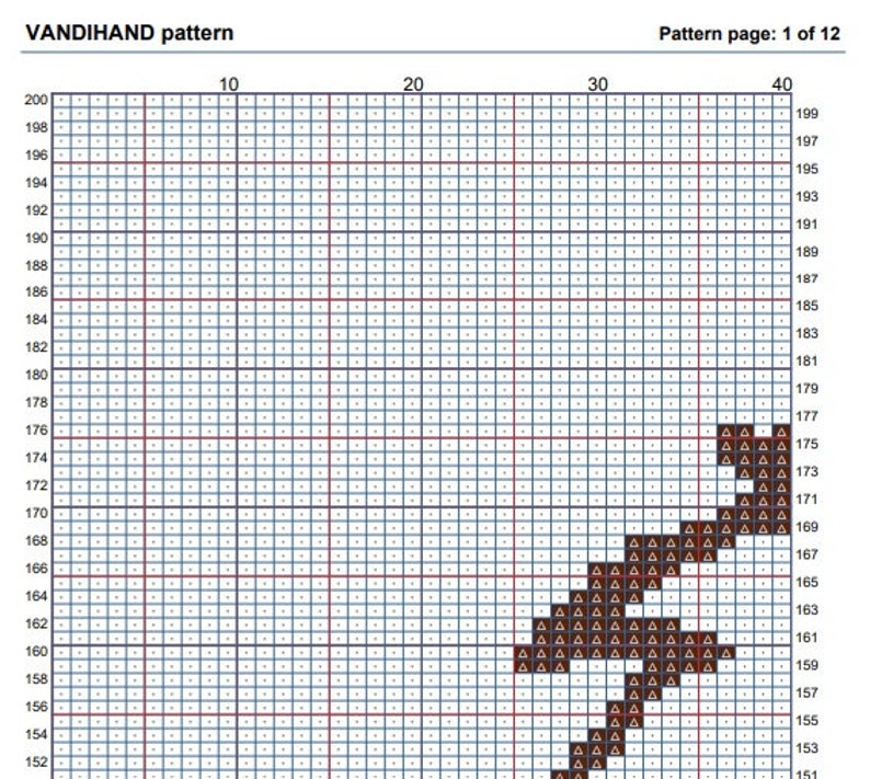 Lion Head 13 Crochet Afghan Pattern Graph - Etsy