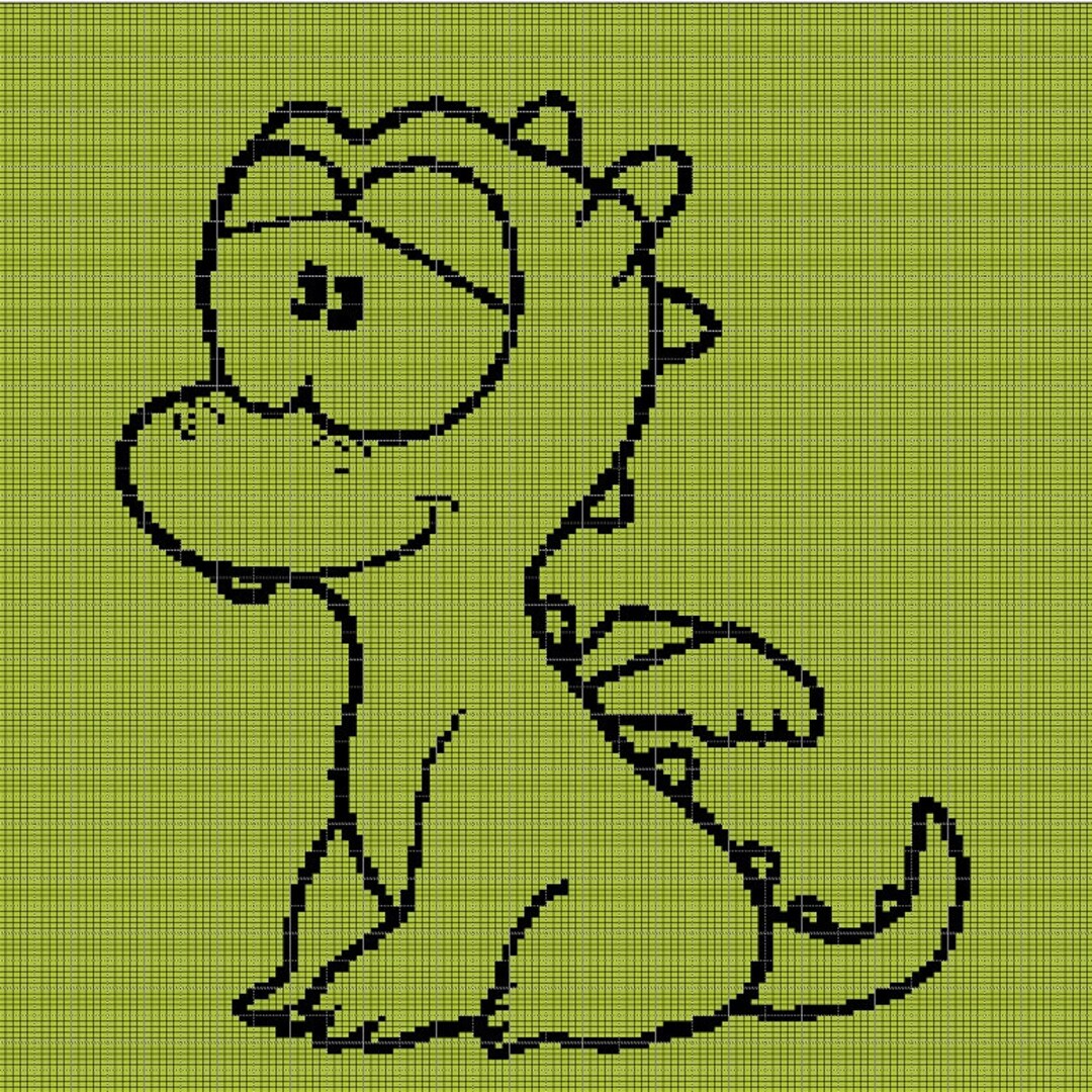 Baby Dragon Crochet Afghan Pattern Graph - Etsy