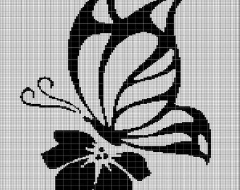Butterfly Crochet Afghan Pattern Graph - Etsy