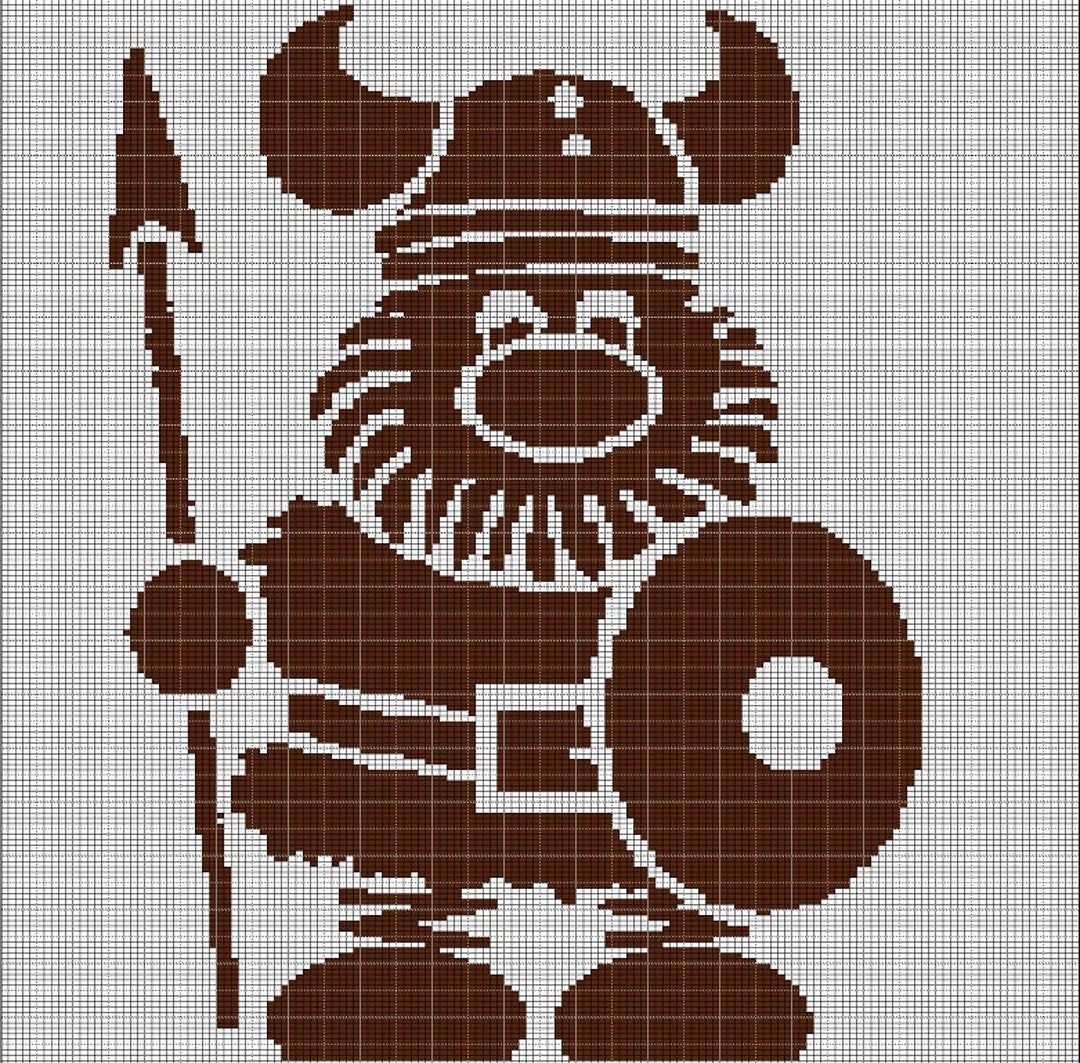Viking Crochet Afghan Pattern Graph - Etsy