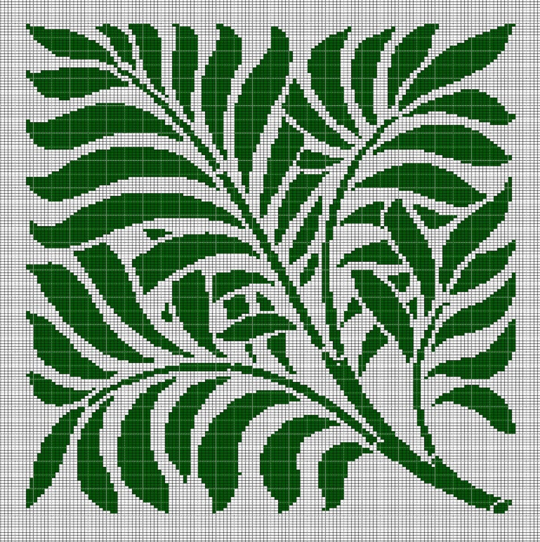 Leaf Crochet Afghan Pattern Graph - Etsy