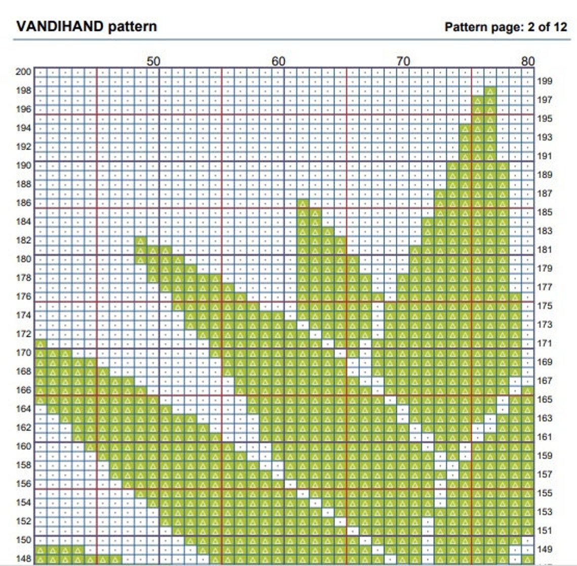 Pineapple Crochet Afghan Pattern Graph | Etsy