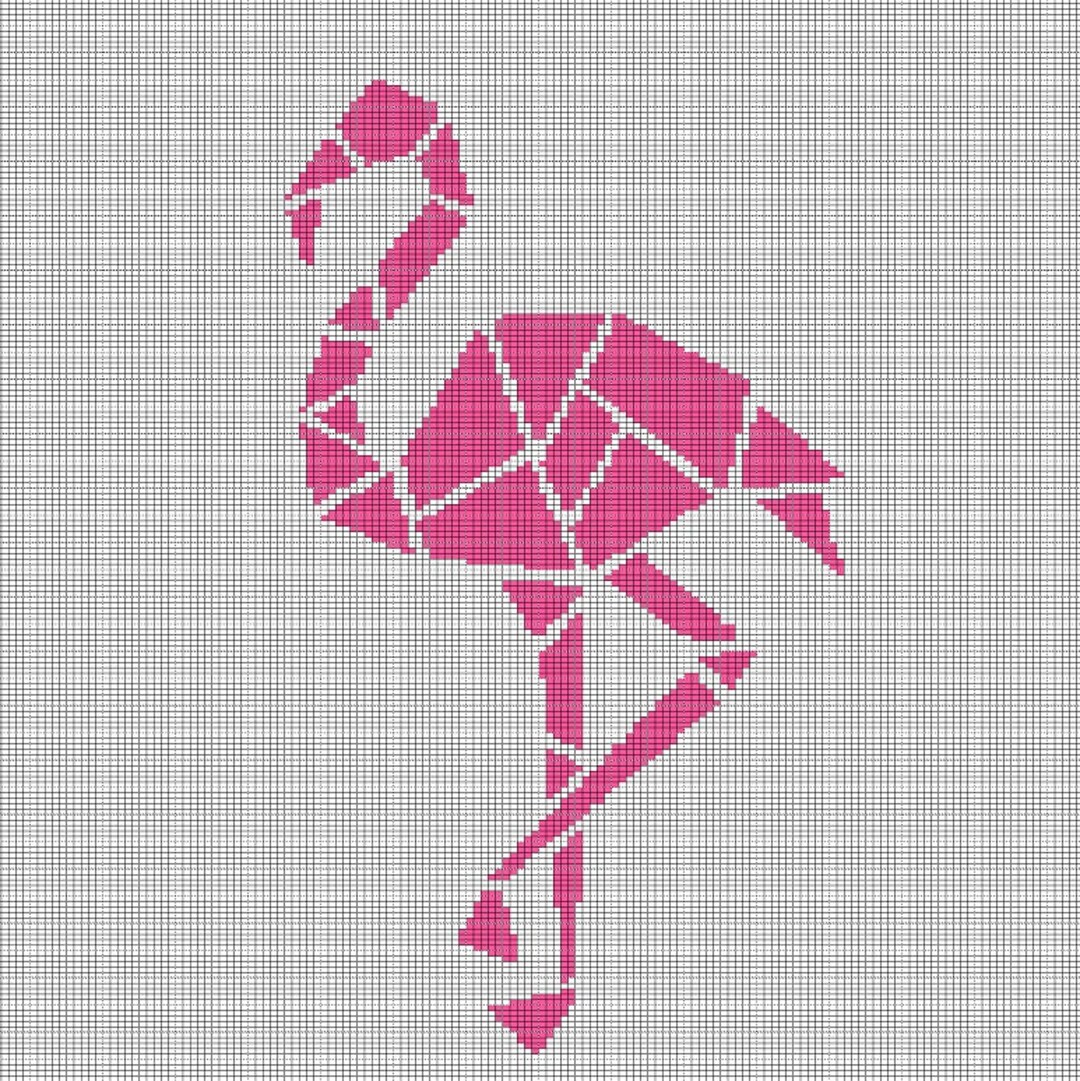 Flamingo 3 Crochet Afghan Pattern Graph - Etsy