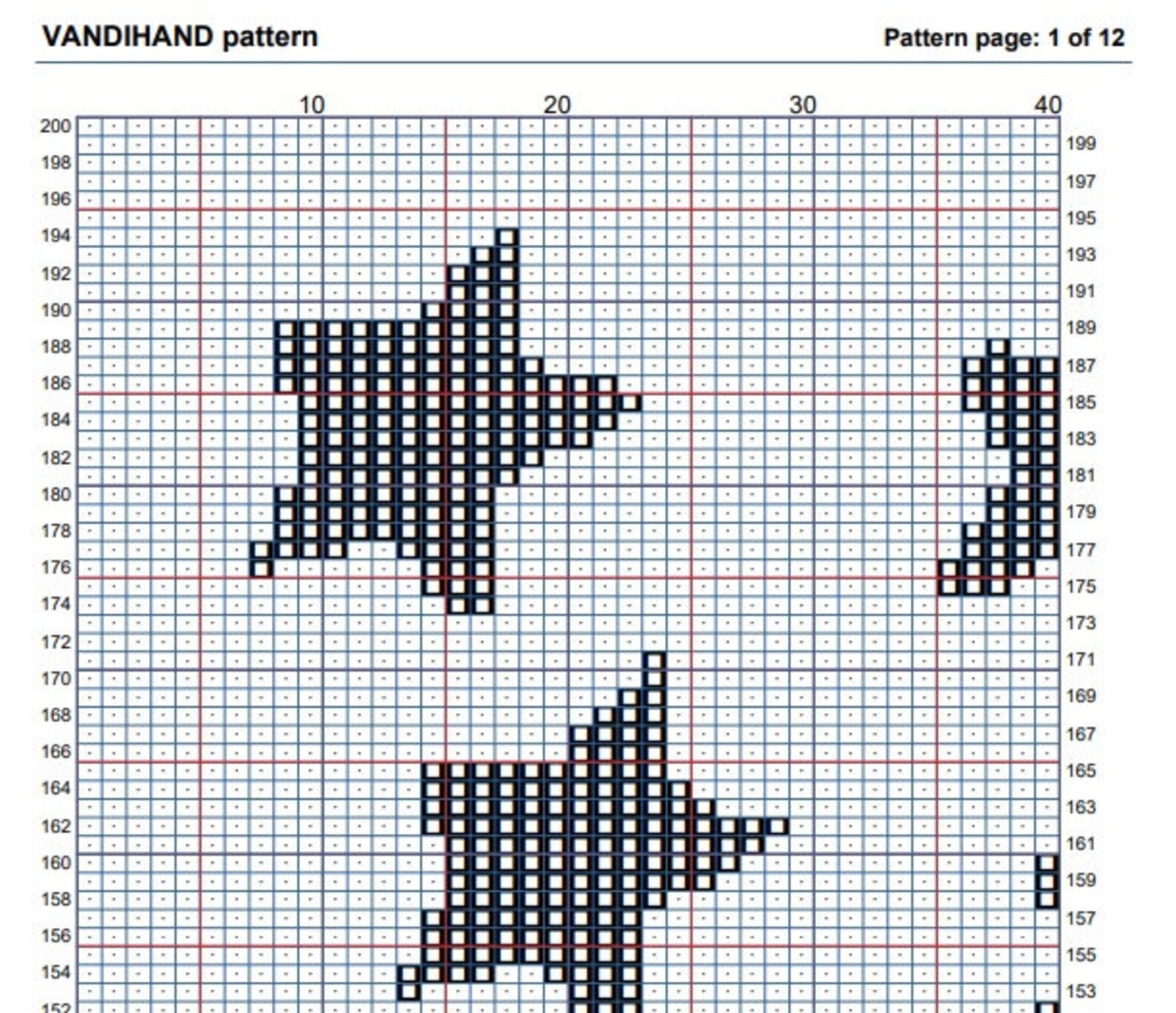 American Eagle Crochet Afghan Pattern Graph - Etsy