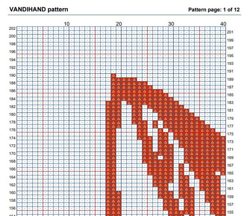 Red Butterfly Crochet Afghan Pattern Graph - Etsy