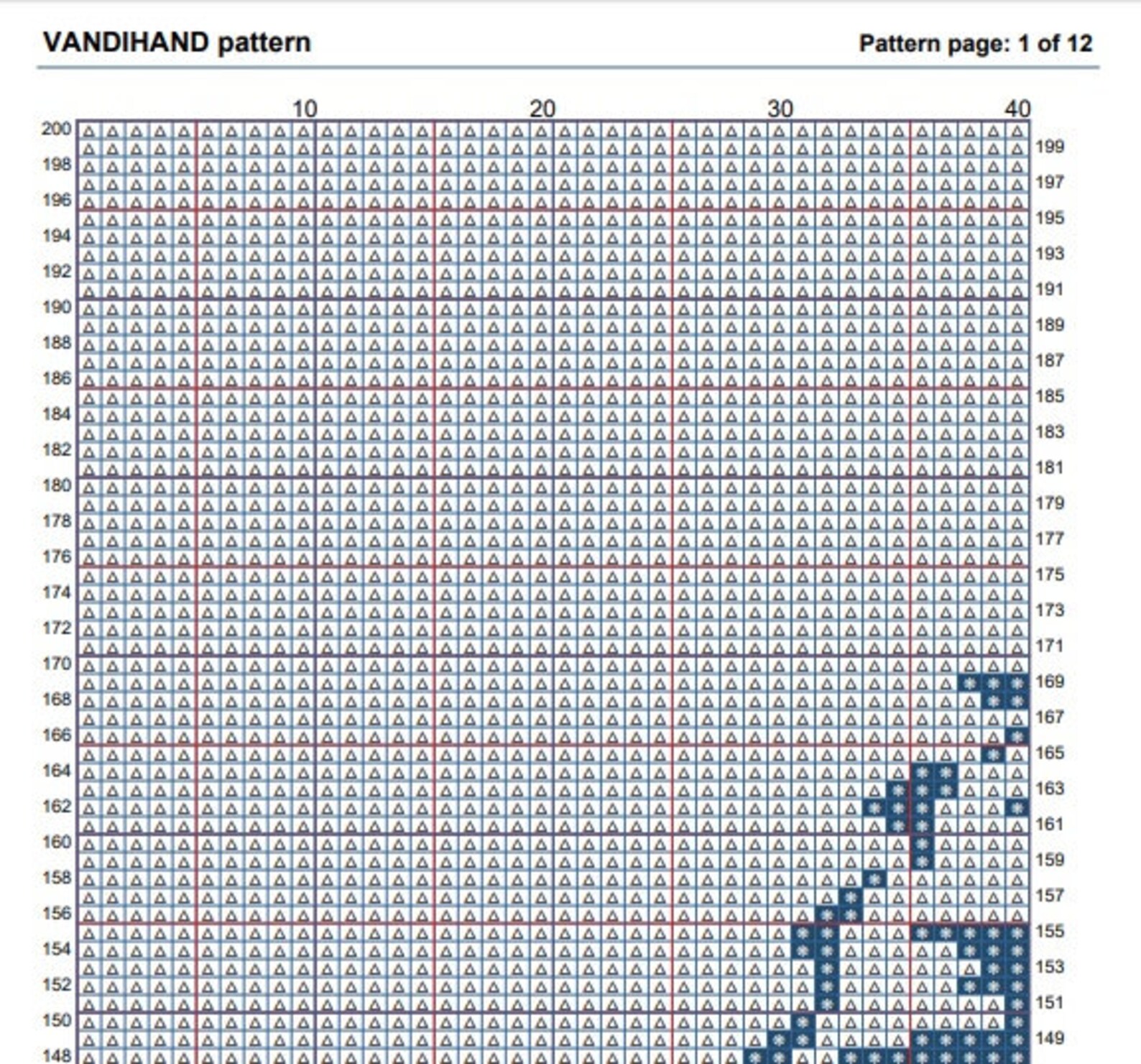 Fish 4 Crochet Afghan Pattern Graph - Etsy