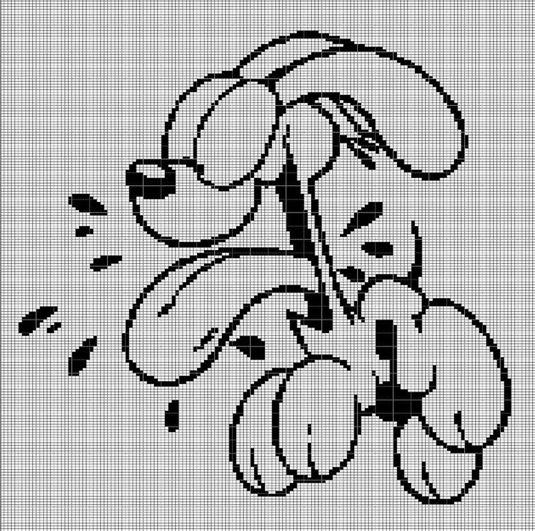 Odie Crochet Afghan Pattern Graph - Etsy