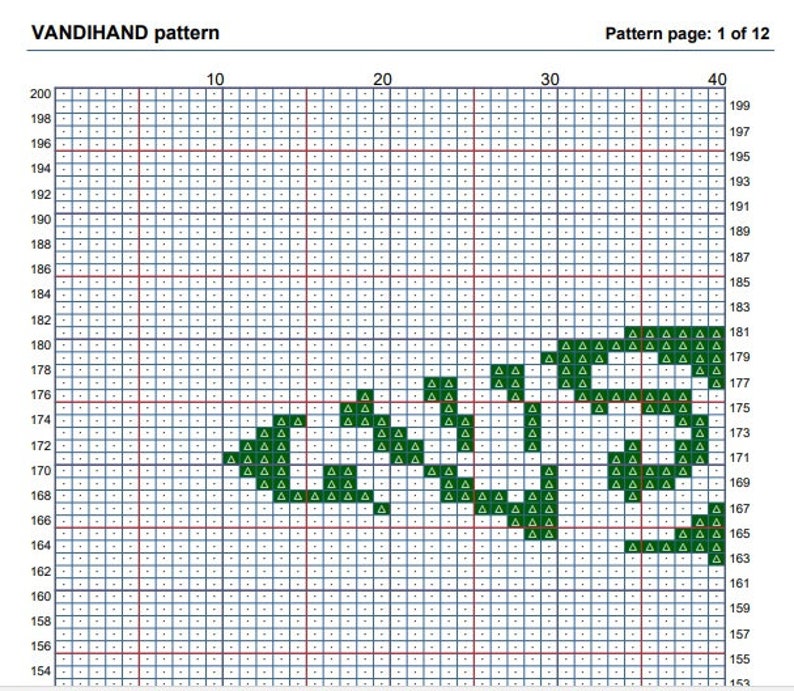 Green Turtle Crochet Afghan Pattern Graph - Etsy