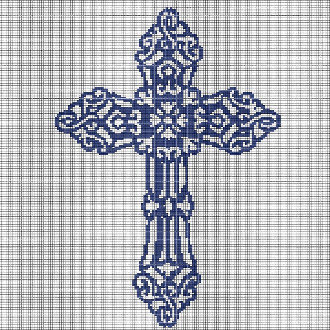 Cross Crochet Afghan Pattern Graph - Etsy