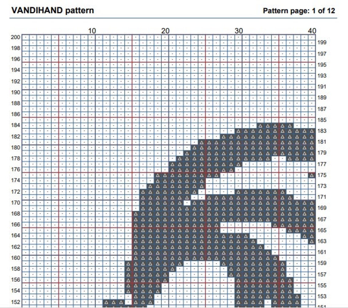 Gray Owl Crochet Afghan Pattern Graph - Etsy