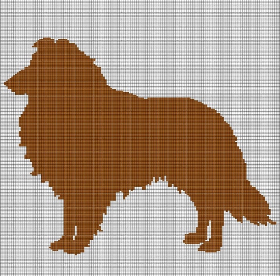 Border Collie Crochet Afghan Pattern Graph - Etsy