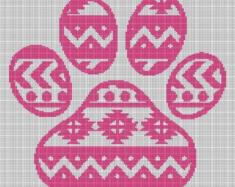 Mama Bear Paw Crochet Afghan Pattern Graph - Etsy