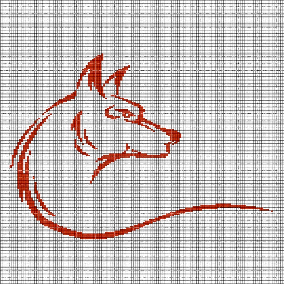 Fox 3 Crochet Afghan Pattern Graph - Etsy