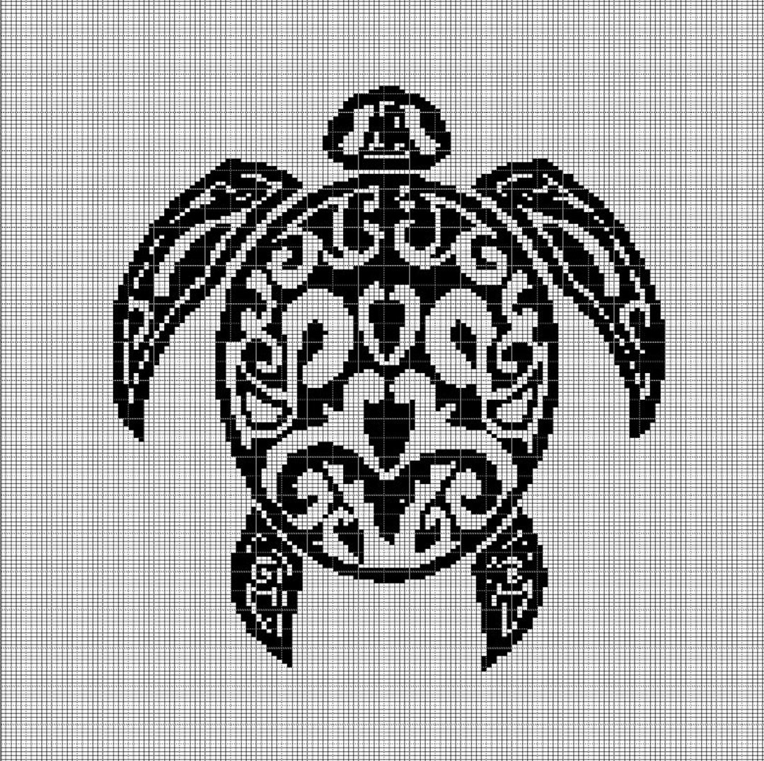 Maori Turtle Crochet Afghan Pattern Graph - Etsy Australia