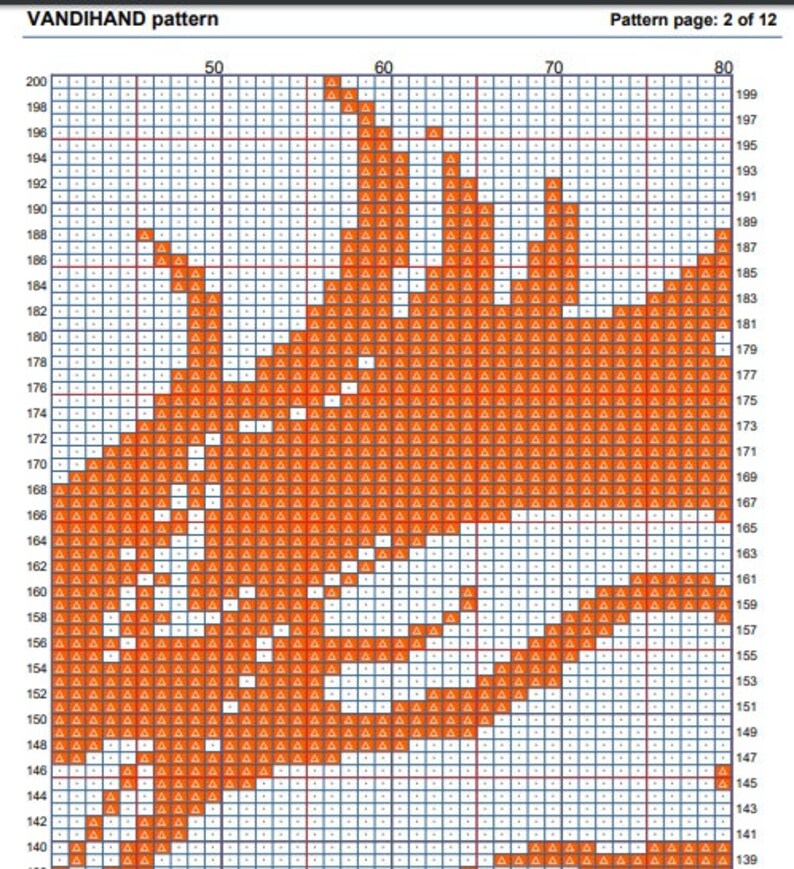 Tangerine Dragon Crochet Afghan Pattern Graph - Etsy