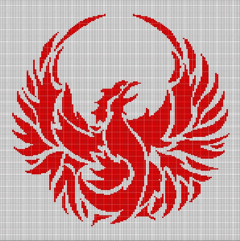 Phoenix 2 Crochet Afghan Pattern Graph | Etsy