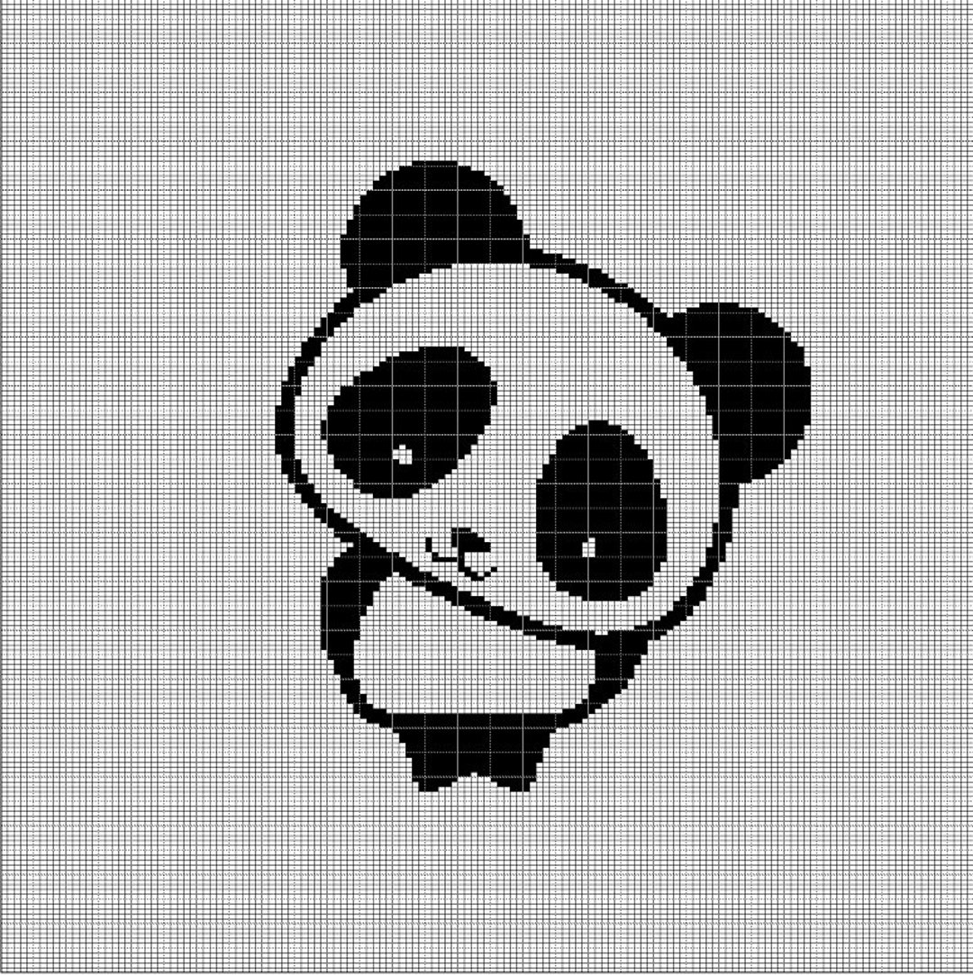 Little Panda 3 Crochet Afghan Pattern Graph - Etsy