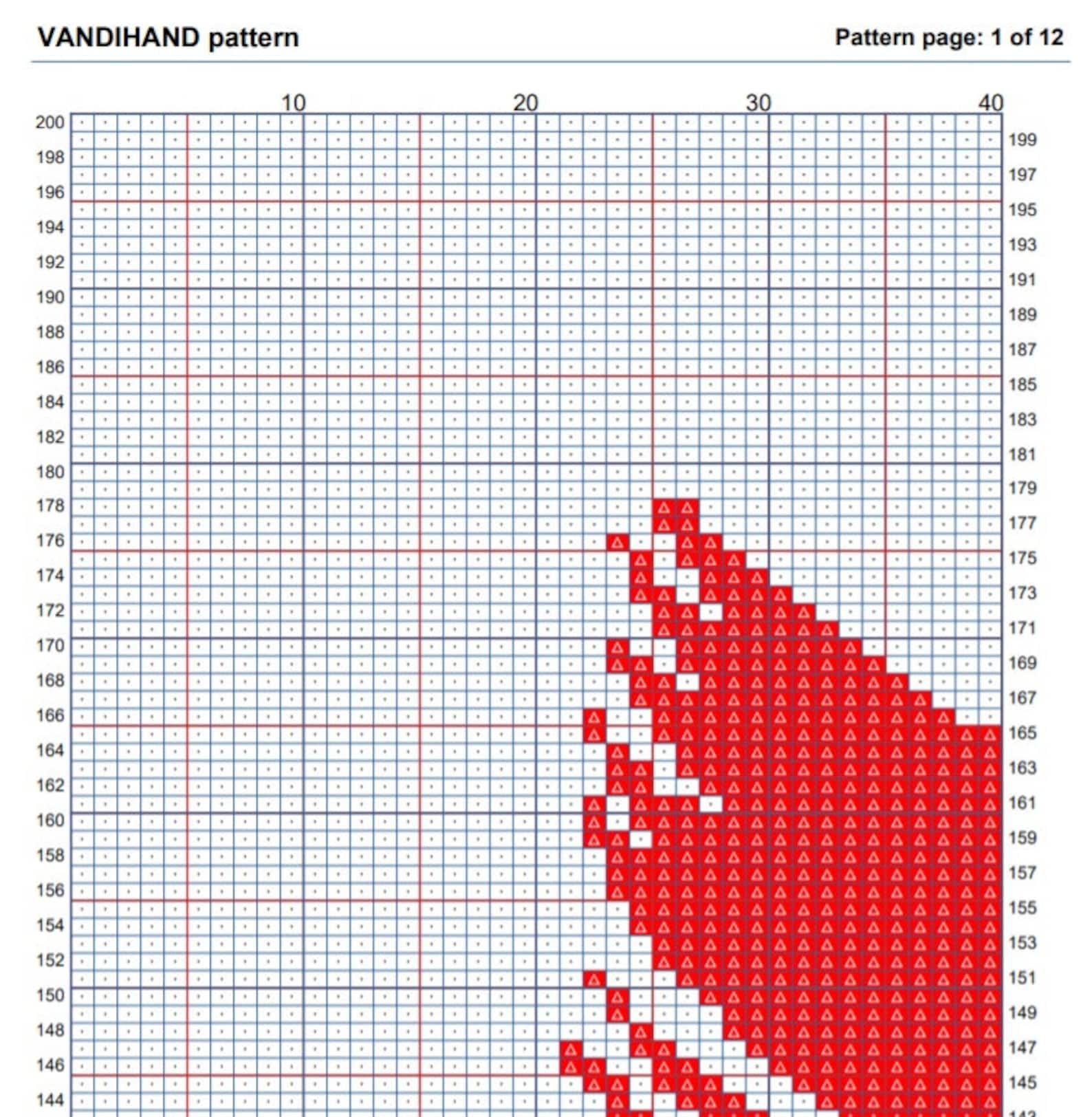 Phoenix Crochet Afghan Pattern Graph - Etsy
