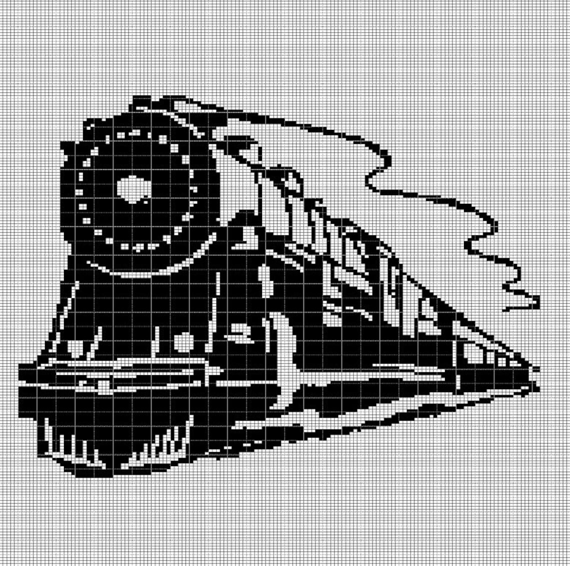 Train 3 Crochet Afghan Pattern Graph | Etsy