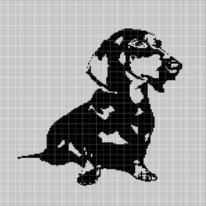 Dachshund Crochet Afghan Pattern Graph - Etsy